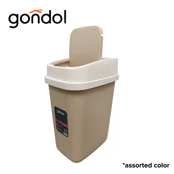 GONDOL SABRINA TRASH BIN 10LITERS ASSTD COLOR - Cascade