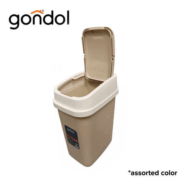 GONDOL SABRINA TRASH BIN 10LITERS ASSTD COLOR - Cascade
